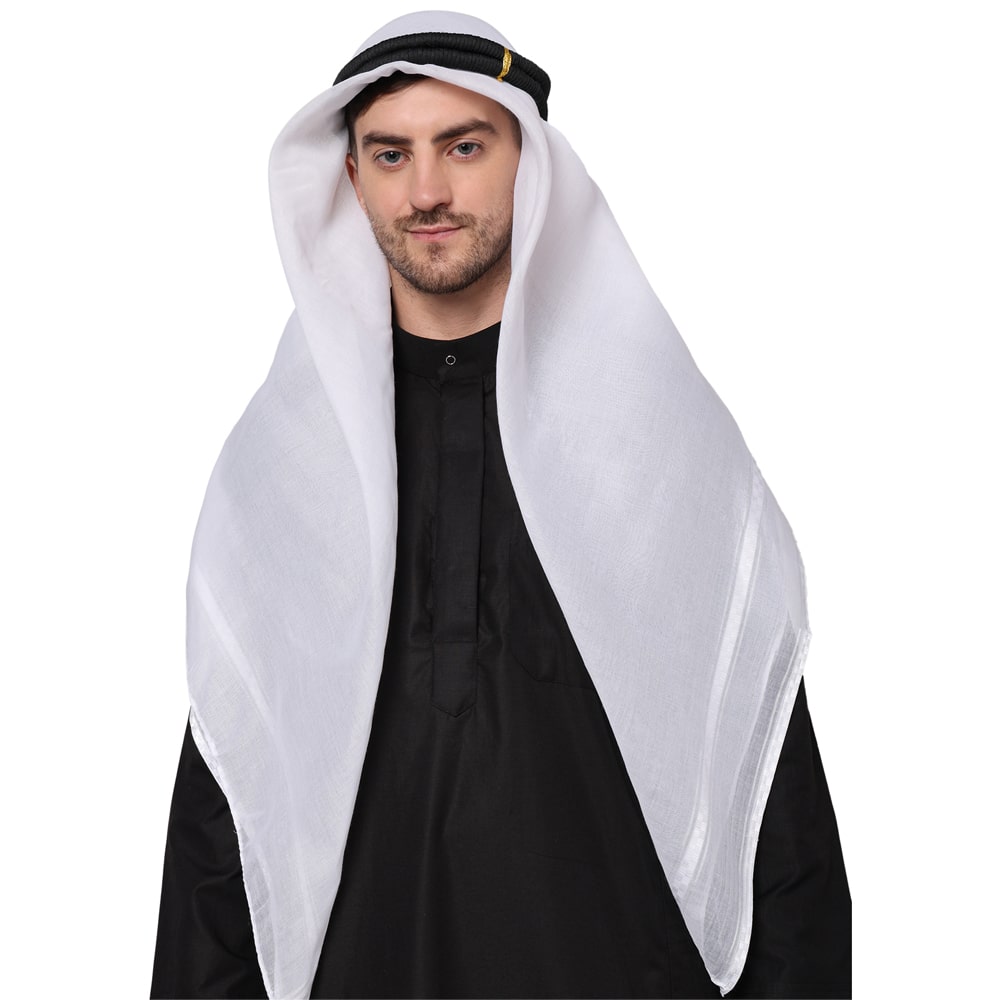 Mens Ready Made White Arab Hat - Urbankanya